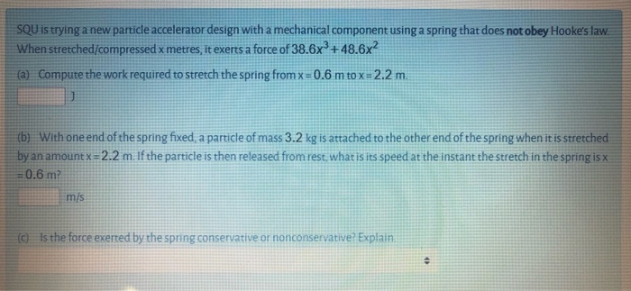 Solved SQU is trying a new particle accelerator design with | Chegg.com