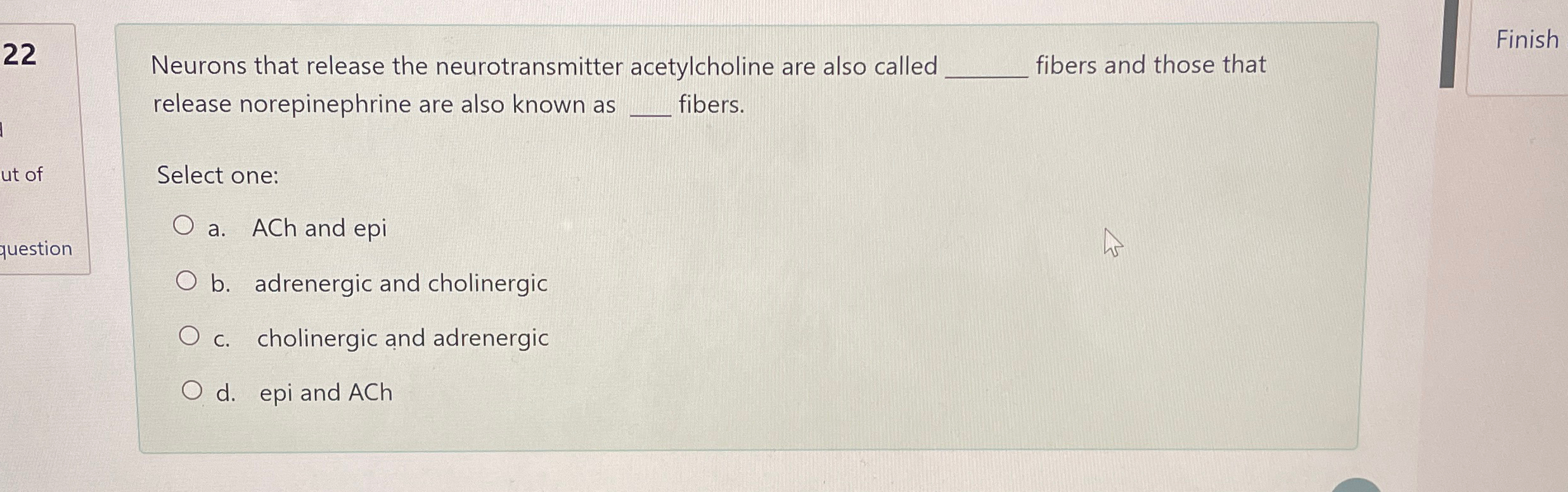 Solved 22Neurons that release the neurotransmitter | Chegg.com