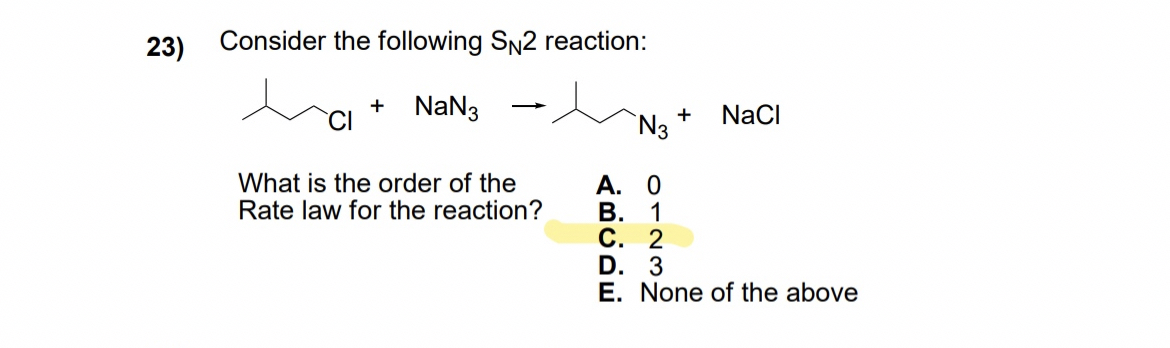 Solved Consider the following SN2 | Chegg.com