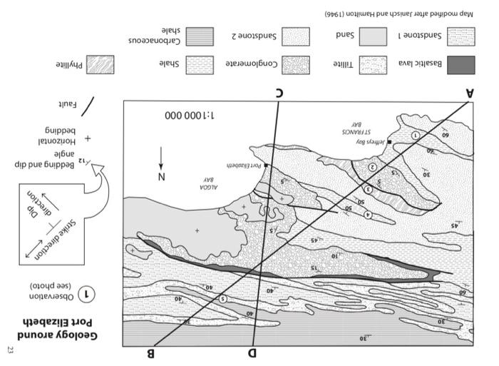 The geology around Port Elizabeth is illustrated in | Chegg.com