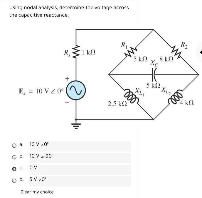 Solved Using nodal analysis, determine the voltage across | Chegg.com