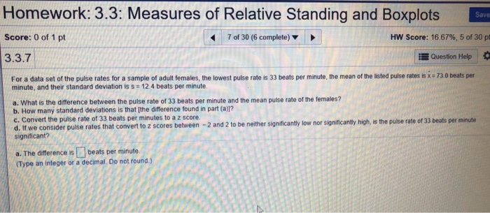 Solved Homework 3 3 Measures Of Relative Standing And