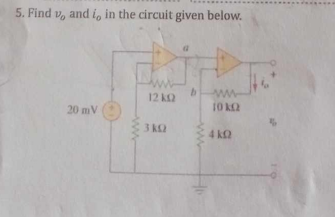 Solved Find v0 ﻿and io ﻿in the circuit given below. | Chegg.com