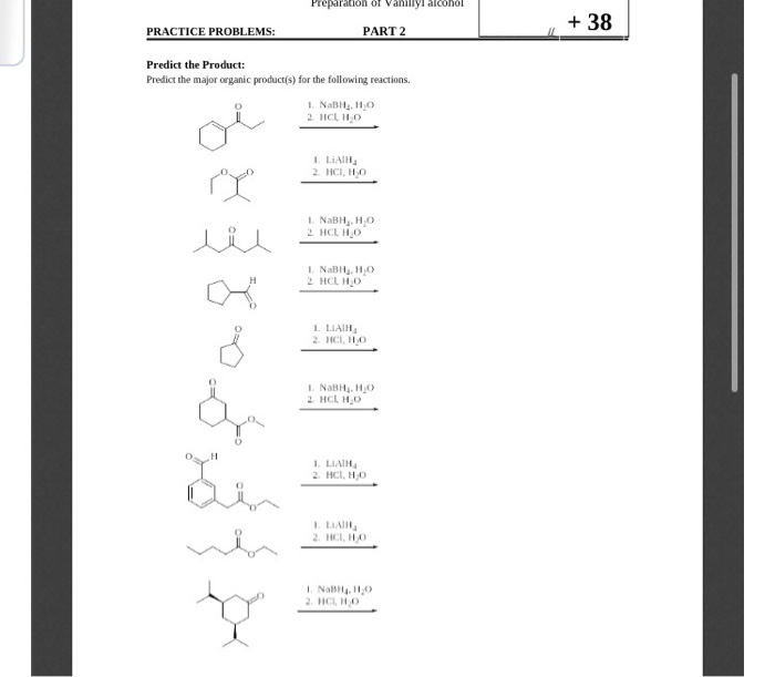 Solved Lab Report, Modified Date: REDUCTION OF VANILLIN: | Chegg.com