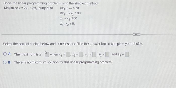 Solved Solve the linear programming problem using the | Chegg.com
