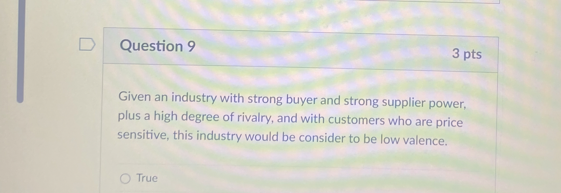 Solved Question 9Given an industry with strong buyer and | Chegg.com