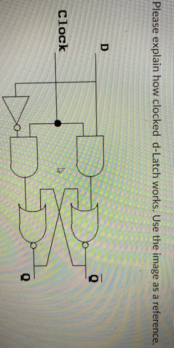 Solved Please explain how clocked d-Latch works. Use the | Chegg.com
