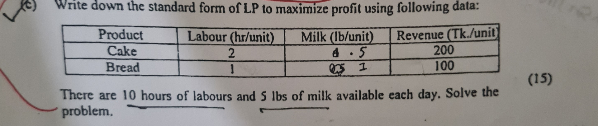 Solved (c) ﻿Write down the standard form of LP to maximize | Chegg.com