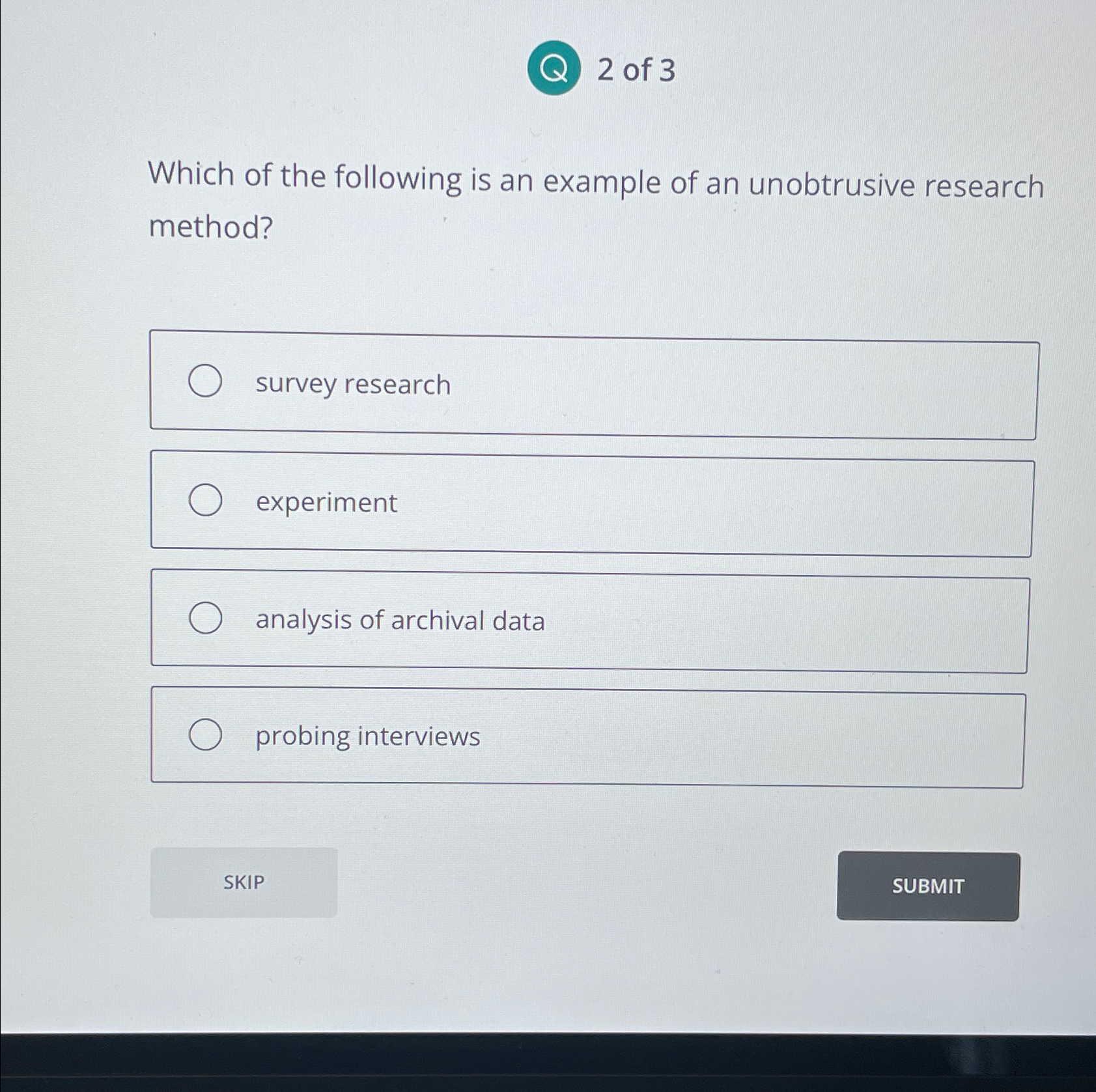 Solved 2 ﻿of 3Which of the following is an example of an | Chegg.com