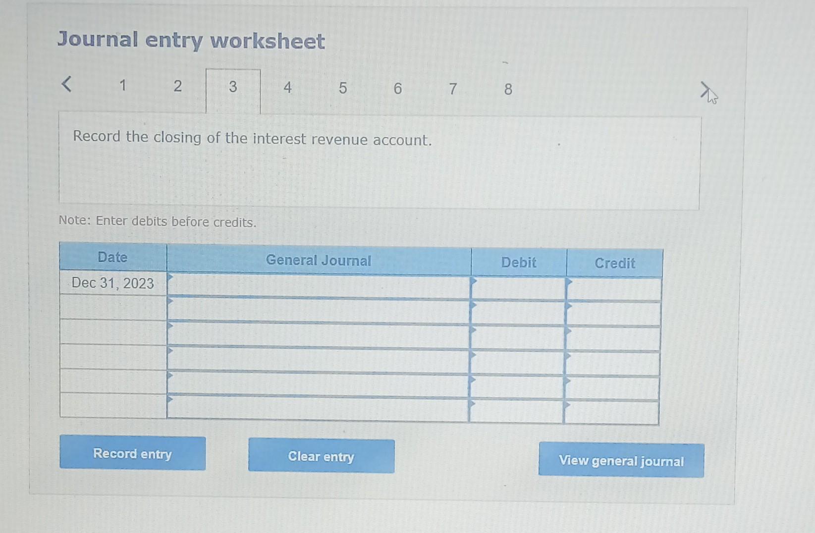 Solved Journal entry worksheetJournal entry worksheet 6 | Chegg.com