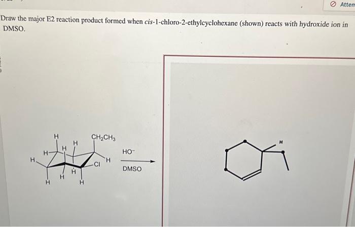 Solved Draw the major E2 reaction product formed when | Chegg.com