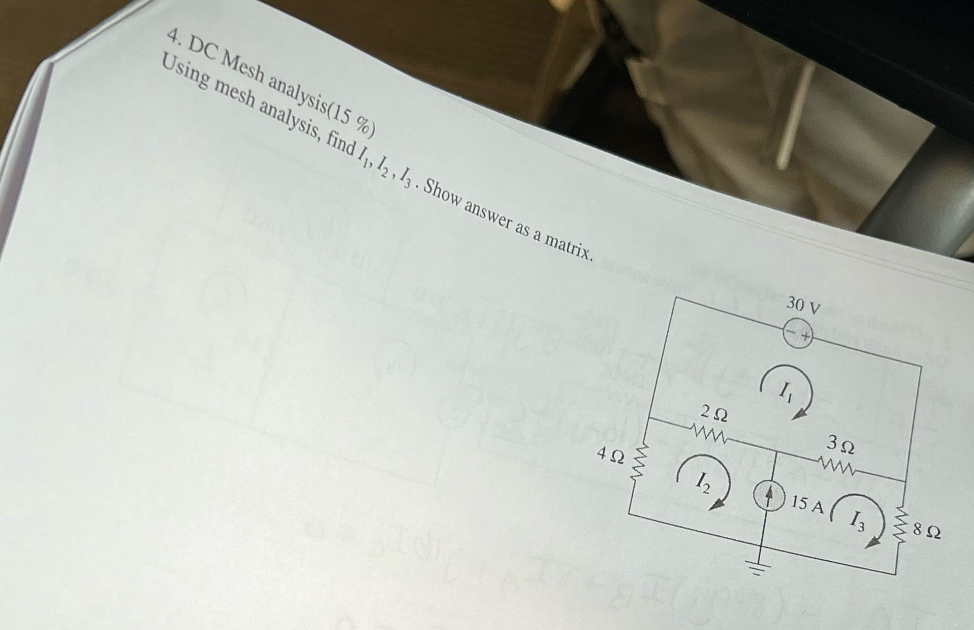 Solved Using mesh analysis, find I1,I2,I3 . ﻿Show answer as | Chegg.com