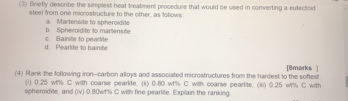 Solved (1) What is TTT diagram? Give one example of | Chegg.com
