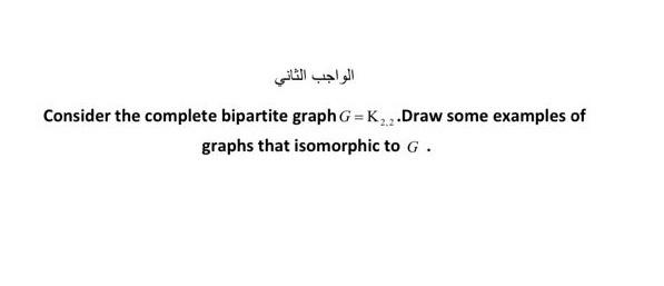 Solved Consider the complete bipartite graph G=K2,2.Draw | Chegg.com