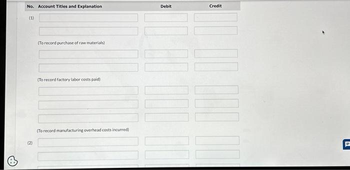 Solved A summary of materials requisition slips and time | Chegg.com