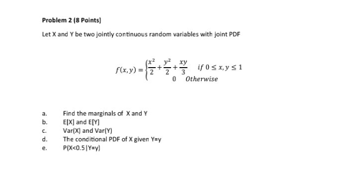Solved Let X and Y be two jointly continuous random | Chegg.com