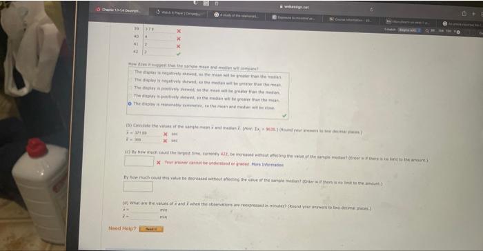 Solved (a) What is the median of the reported bisod onessure | Chegg.com