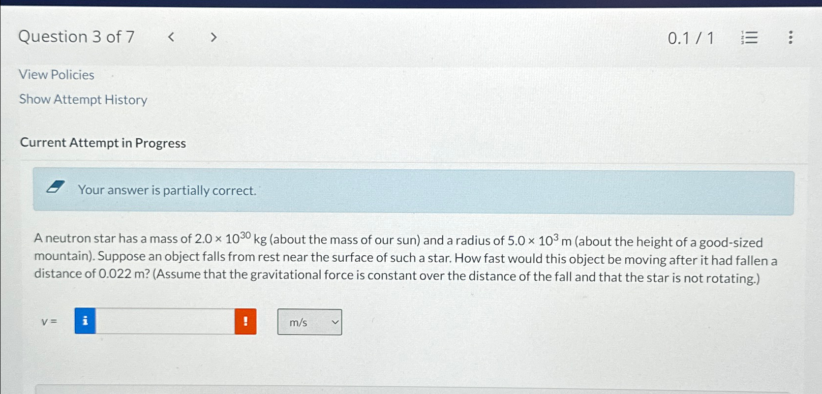 Solved Question 3 ﻿of 70.11View PoliciesShow Attempt | Chegg.com