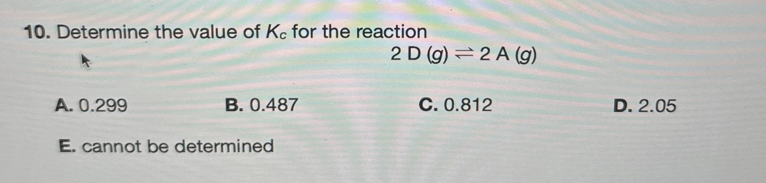 Solved Determine the value of Kc ﻿for the | Chegg.com