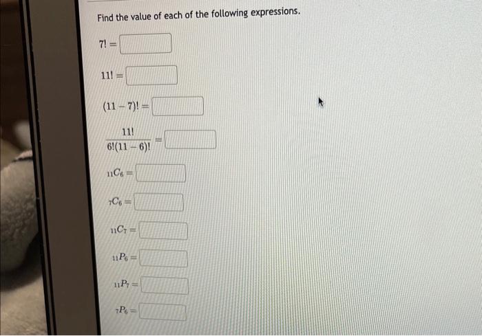 Solved Find the value of each of the following expressions. | Chegg.com