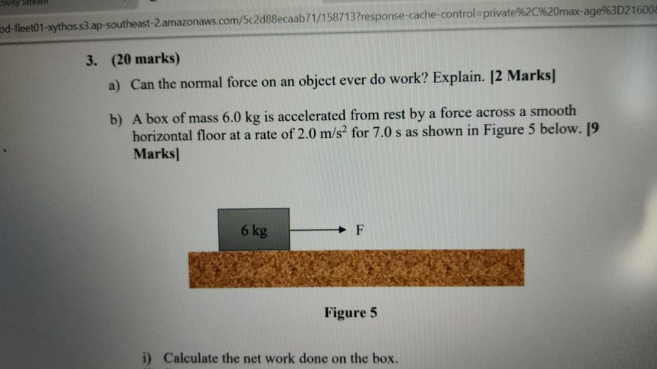 Solved i) Calculate the net work done on the box. ii) | Chegg.com
