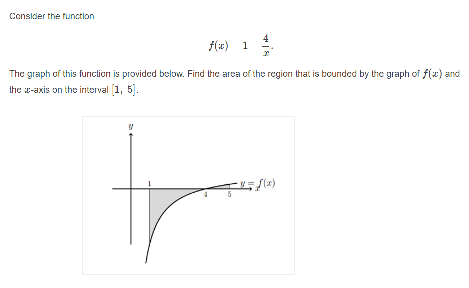 Solved Consider the function 4 f(x) =1- . = The graph of | Chegg.com
