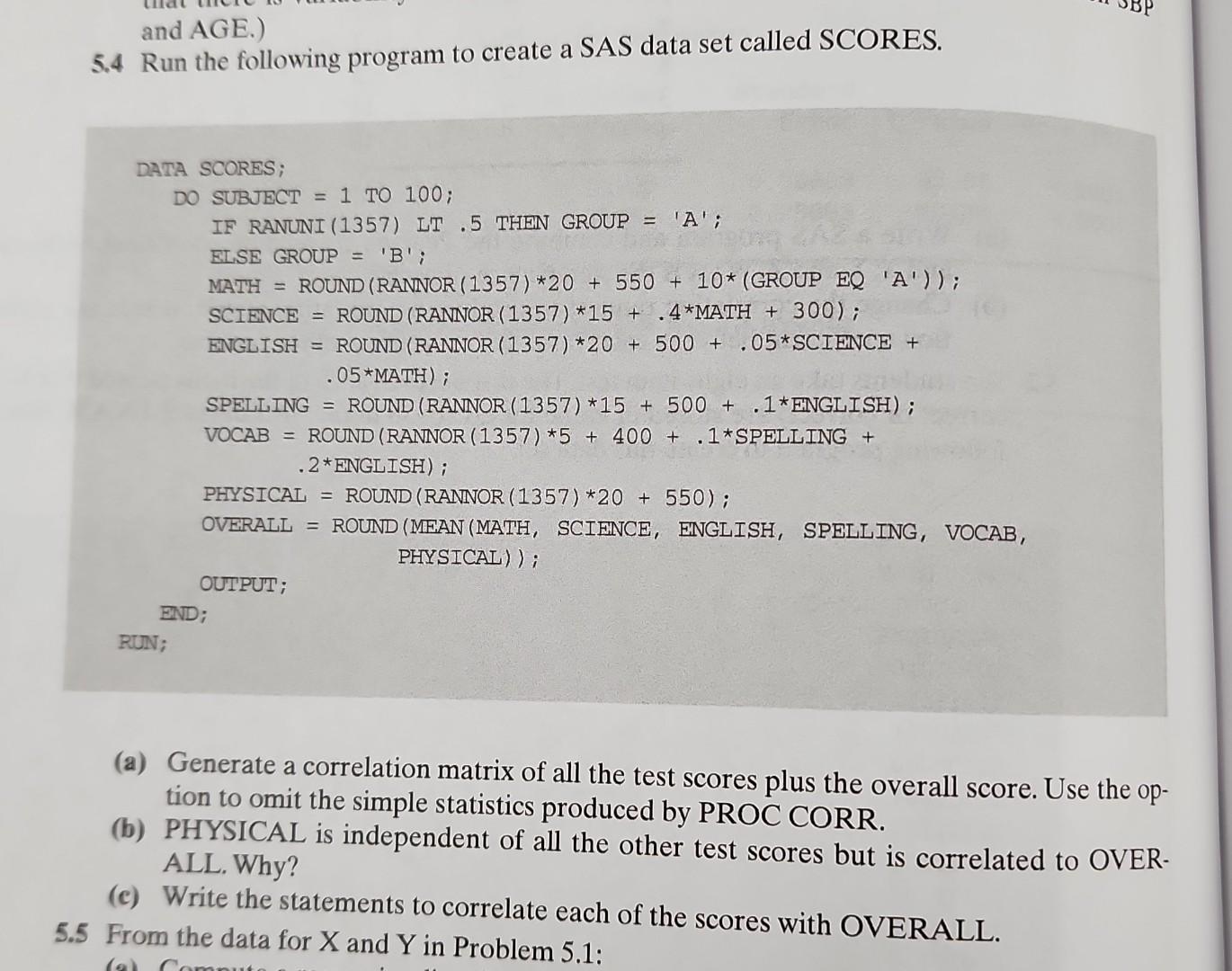 Solved and AGE.) 5.4 Run the following program to create a | Chegg.com