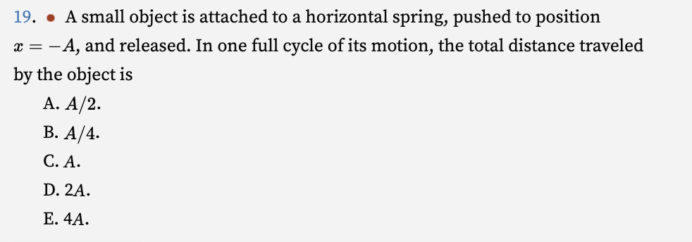 Solved A small object is ﻿attached to ﻿a horizontal spring, | Chegg.com