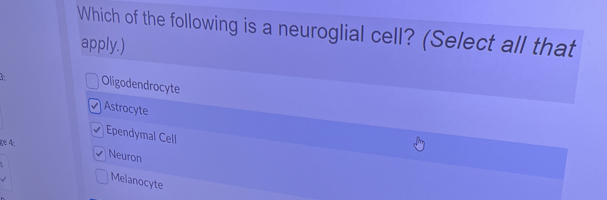 Solved Which of the following is a neuroglial cell? (Select | Chegg.com