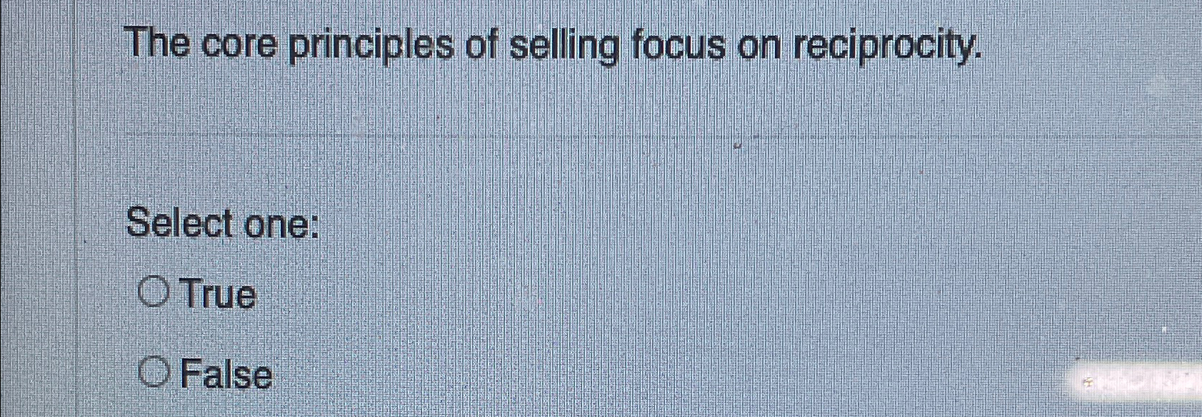 Solved The core principles of selling focus on | Chegg.com