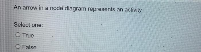 Solved An arrow in a node' diagram represents an activity | Chegg.com
