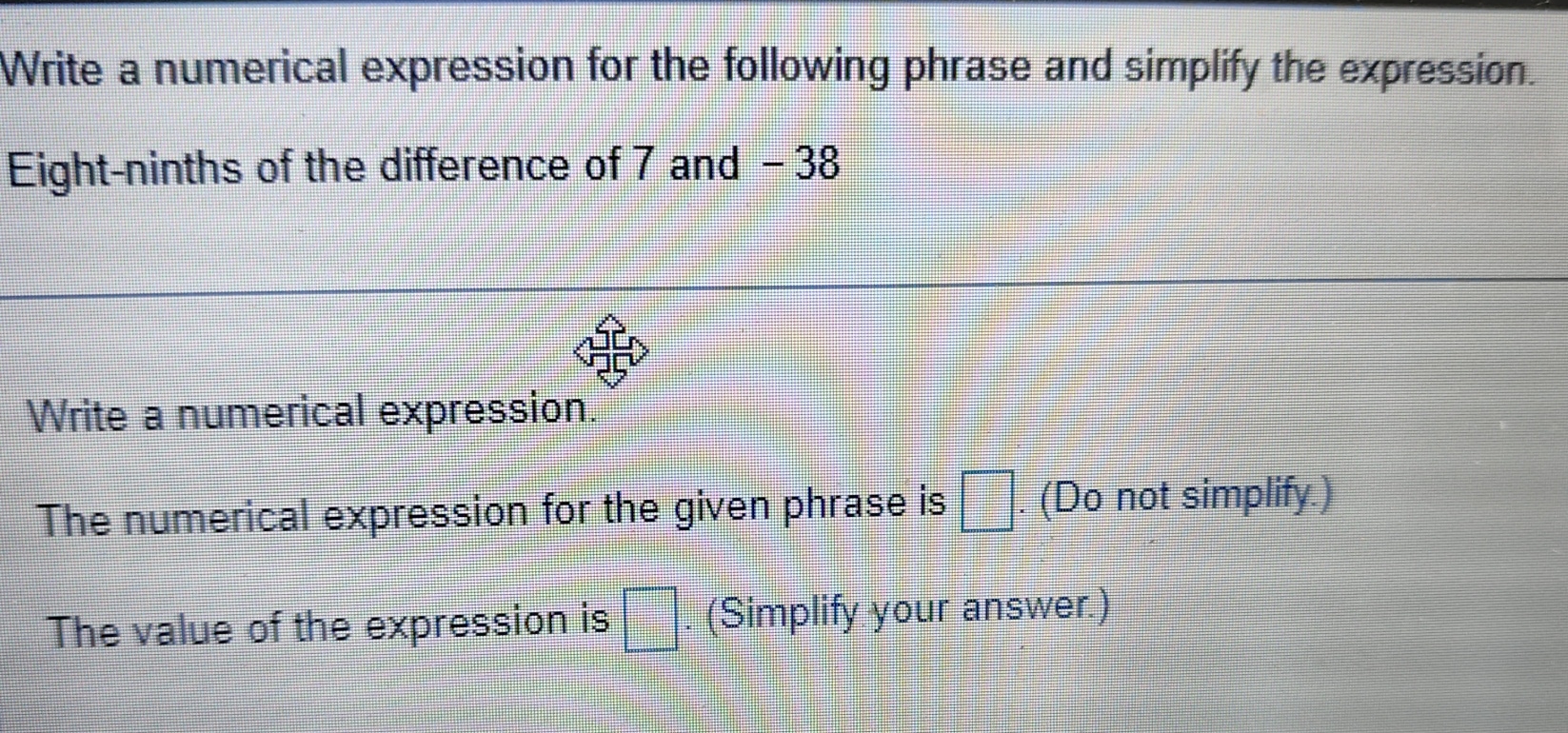 Solved Write a numerical expression for the following phrase | Chegg.com