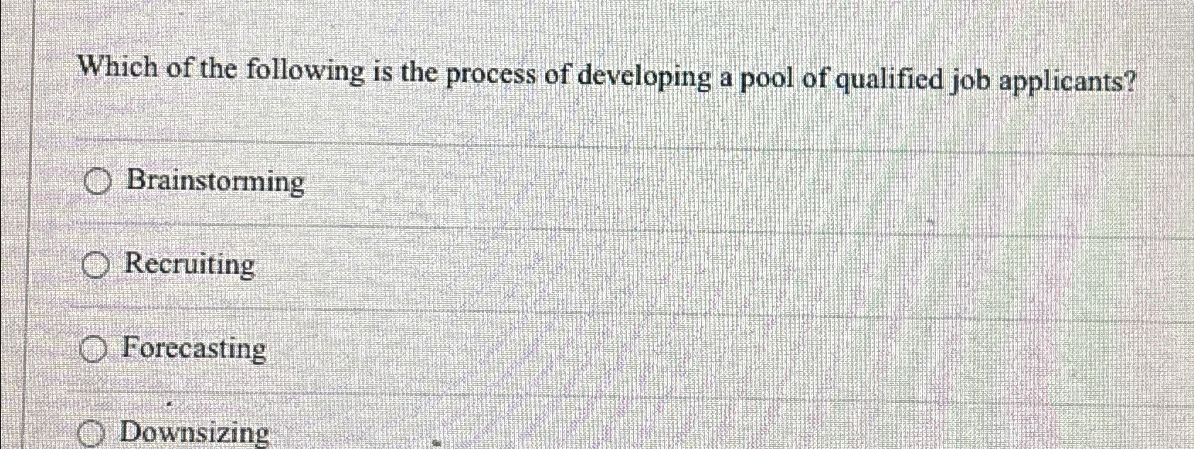 Solved Which of the following is the process of developing a | Chegg.com
