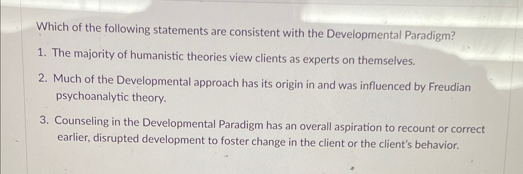 Solved Which of the following statements are consistent with | Chegg.com