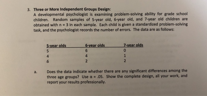 Solved 1. Single Sample Design: Numerous studies have shown | Chegg.com