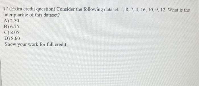Solved 17 (Extra credit question) Consider the following | Chegg.com