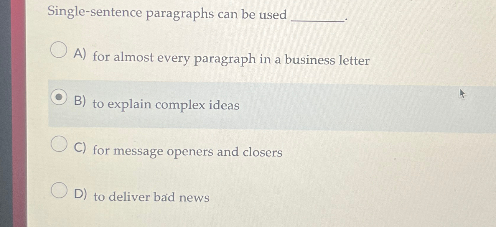 Solved Single-sentence paragraphs can be usedA) ﻿for almost | Chegg.com