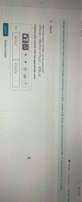 Solved 20 of 20 Review Constants | Penodic Tab Nitrogen | Chegg.com