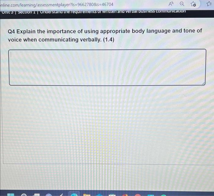 Solved Q4 Explain the importance of using appropriate body | Chegg.com