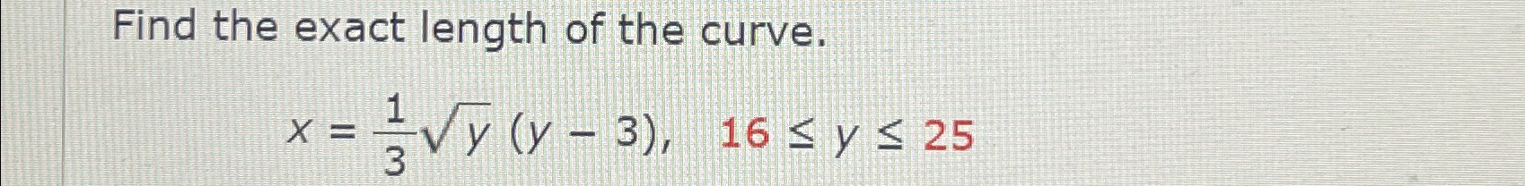 Solved Find the exact length of the | Chegg.com