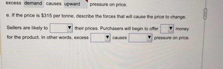 Solved excess demand causes upward pressure on price.e. ﻿If | Chegg.com