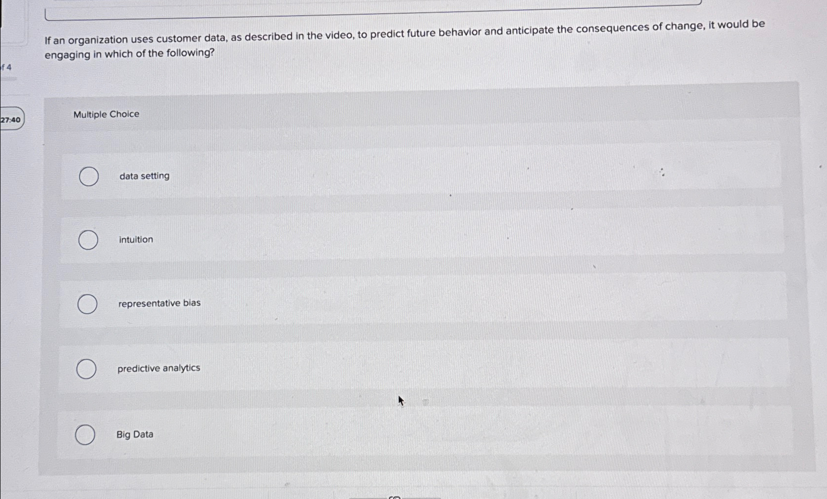 Solved If an organization uses customer data, as described | Chegg.com
