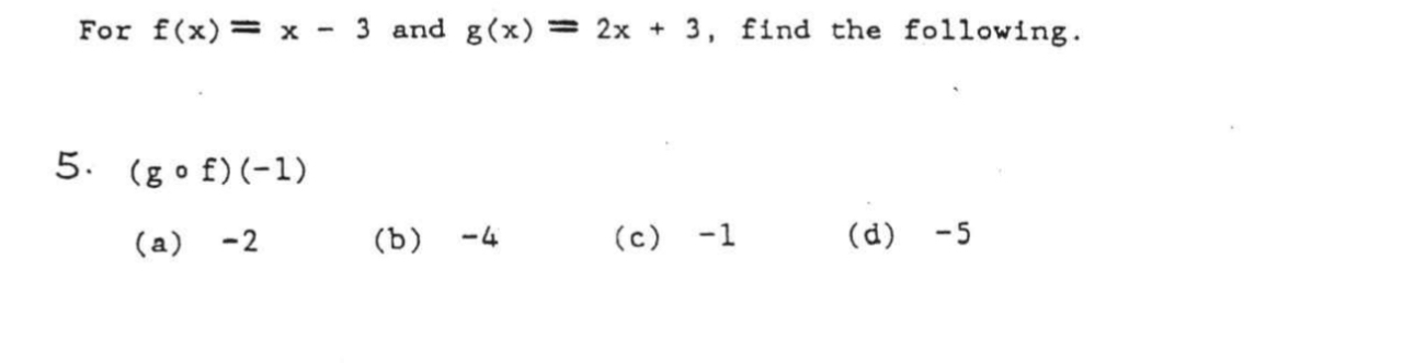 Solved For f(x)=x-3 ﻿and g(x)=2x+3, ﻿find the | Chegg.com