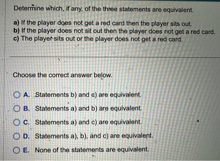 Solved Determine which, if any, of the three statements are | Chegg.com