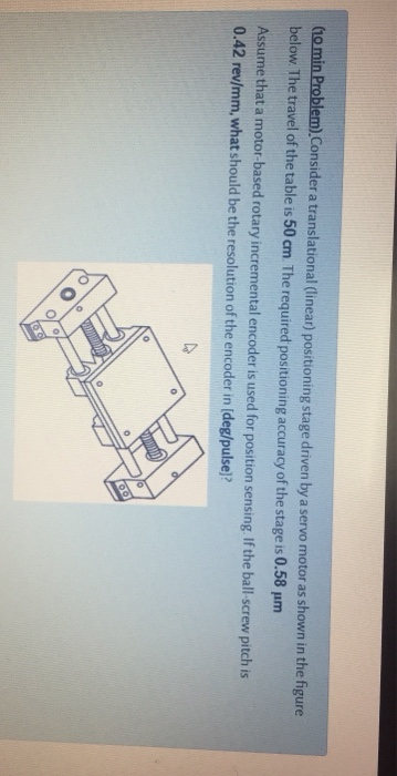 Solved (10 min Problem) Consider a translational (linear) | Chegg.com