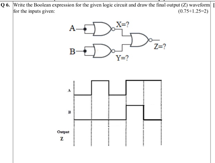 Solved Q6. Write the Boolean expression for the given logic | Chegg.com