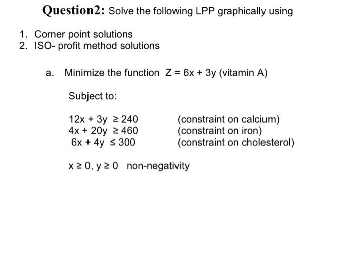Solved Question2: Solve the following LPP graphically using | Chegg.com