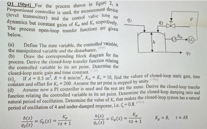 Solved Q1 [50pt] For the process shown in figurc 2, a | Chegg.com