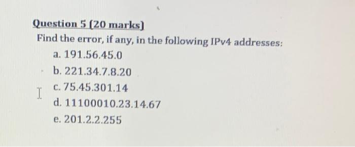 Solved Question 5 (20 marks) Find the error, if any, in the | Chegg.com Solved Question 5 (20 marks) Find the error, if any, in the | Chegg.com