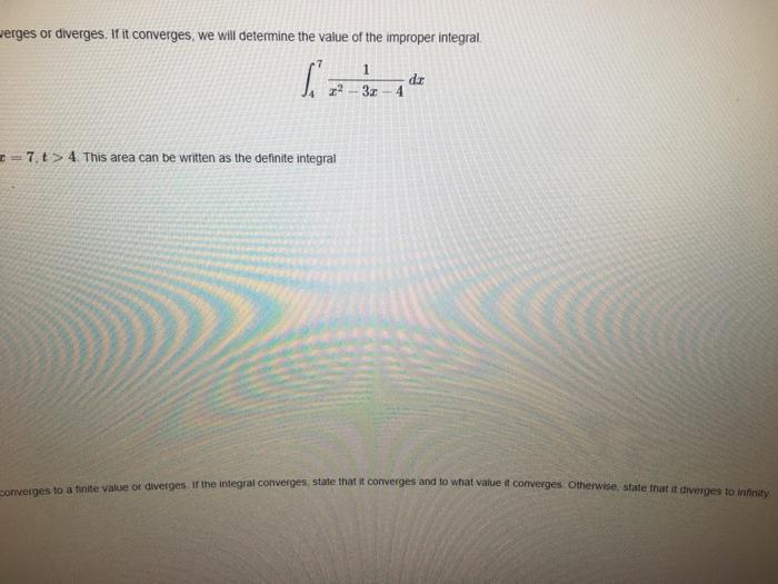 Solved Problem 10. (1 point) Improper Integrals - | Chegg.com